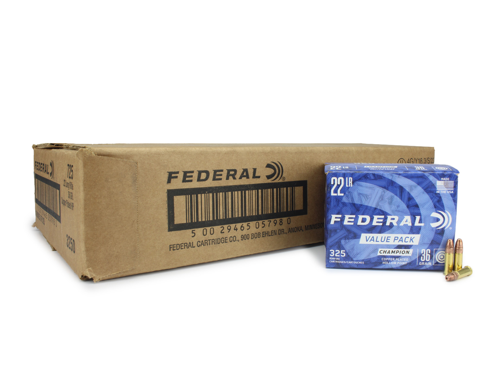 Federal Value Pack 22 LR 36 Grain HP 1300 Rnds Ammo Can $89.99 FREE S&H ...