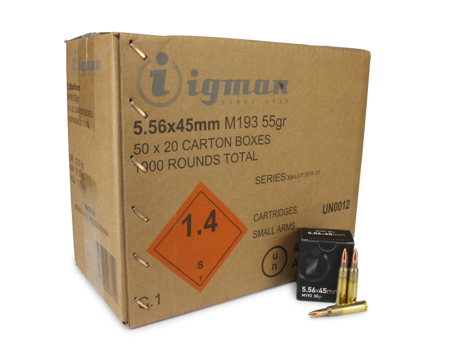 PMC XP193 5.56 FMJ BT 55Gr Rifle Ammo 1000Rnds $0.49 Each!