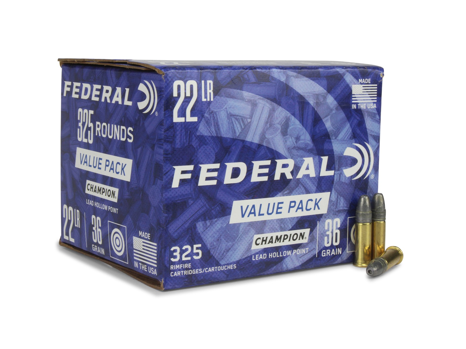 Federal Champion Value Pack 22 LR 36gr Case of 3250 $0.05 a Round!